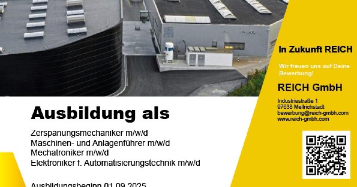 Ausbildung '25 bei der REICH GmbH | Reich GmbH